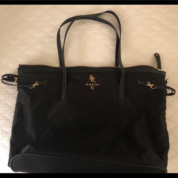 JPK Paris 75 | Bags | Jpk Paris 75 Black Tote With Gold Zipper | Poshmark